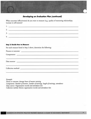 EEP Trainer's Manual Handouts: Evaluation Section | PDF