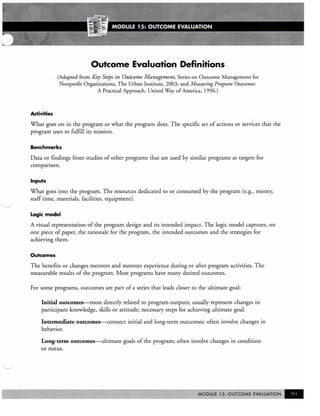 EEP Trainer's Manual Handouts: Evaluation Section | PDF