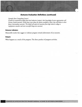 EEP Trainer's Manual Handouts: Evaluation Section | PDF