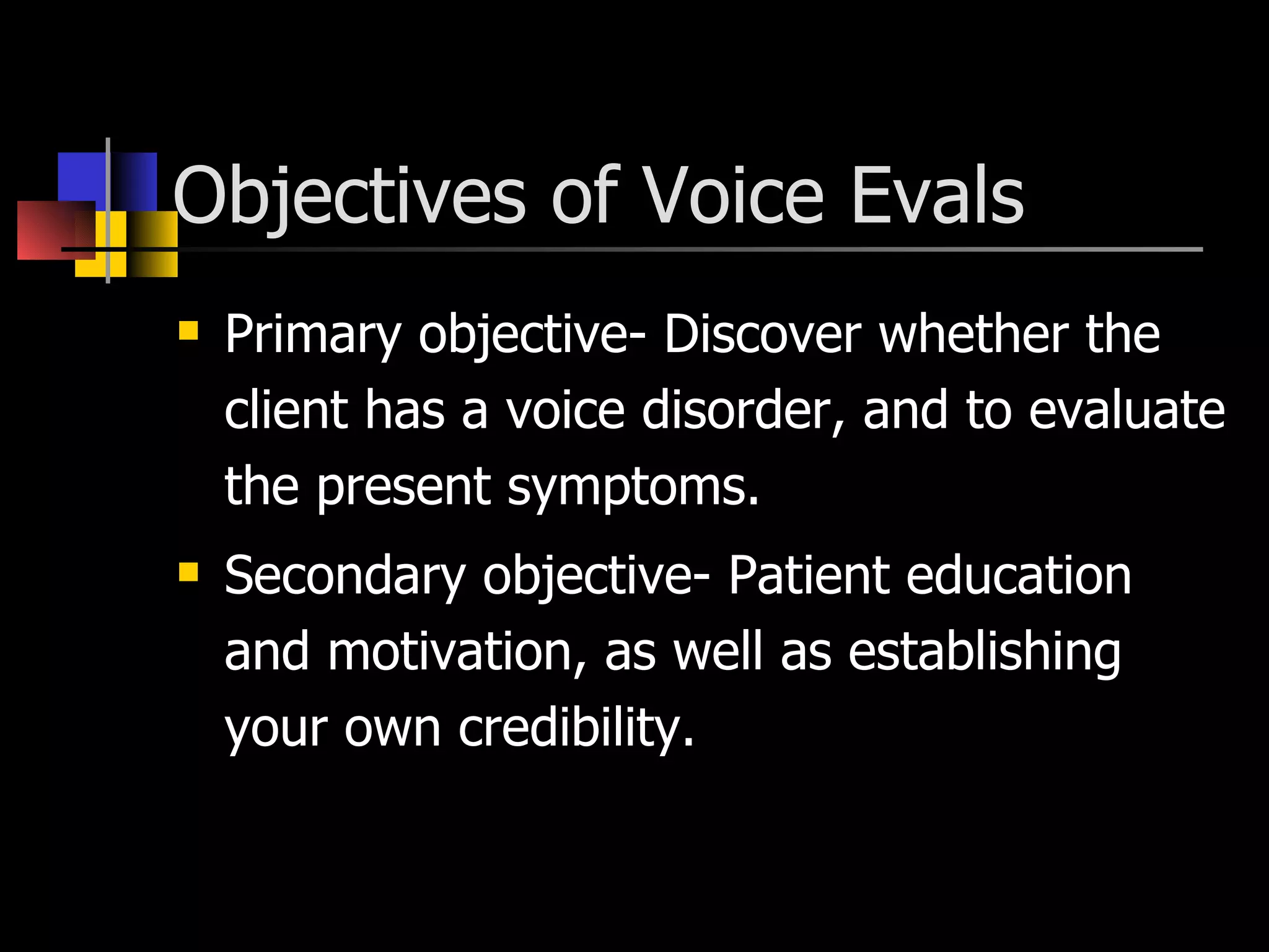 Unit 6: Voice Evaluation | PPT