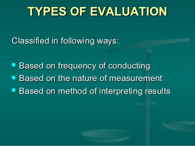 what-are-the-4-types-of-evaluation-slide-share