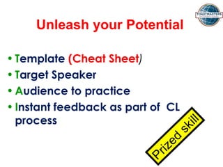 Toastmasters Evaluate to Motivate -- Educational Session | PPT