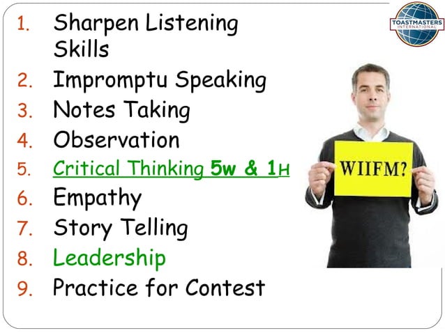 Toastmasters Evaluate to Motivate -- Educational Session | PPT