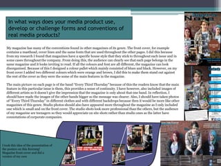 AS Media Studies: Music Magazine Evaluation | PPT
