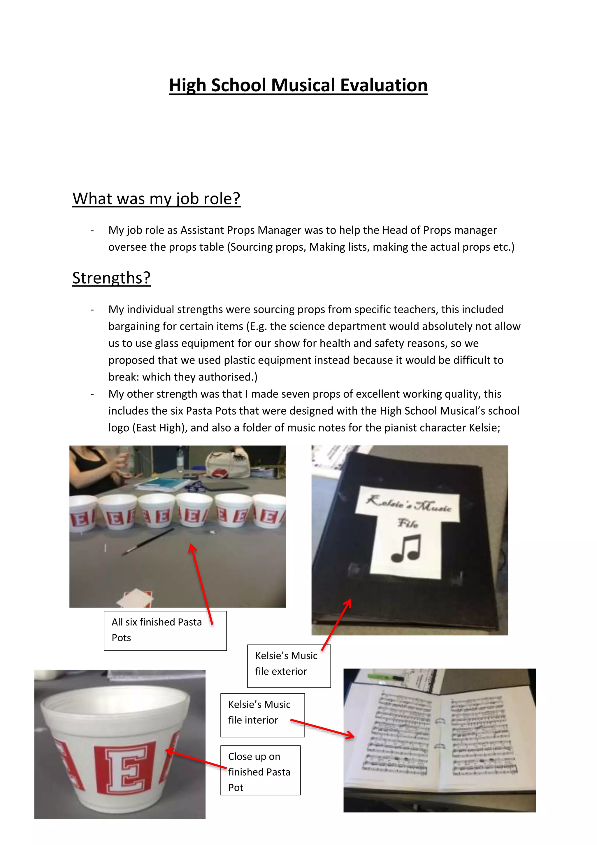 GC5: High School Musical Evaluation | DOCX | Theater | Fine Art