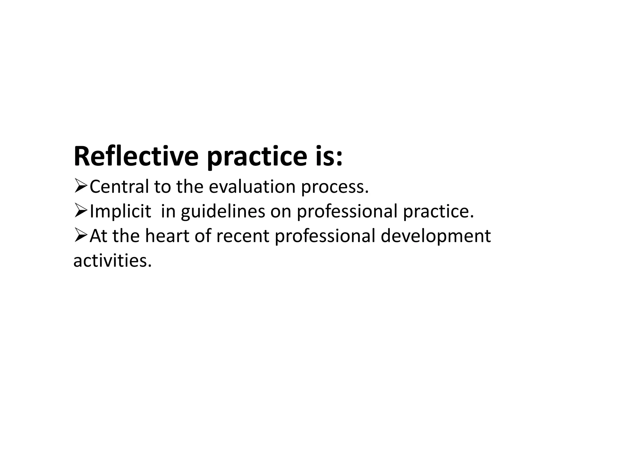 Evaluation through reflective practice | PPTX
