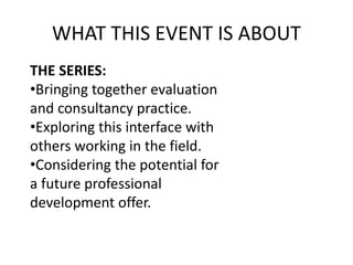 Evaluation through reflective practice | PPTX