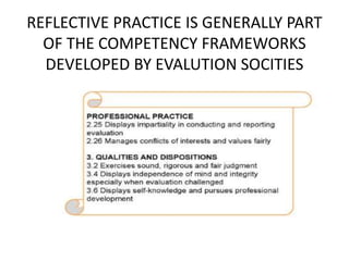 Evaluation through reflective practice | PPTX