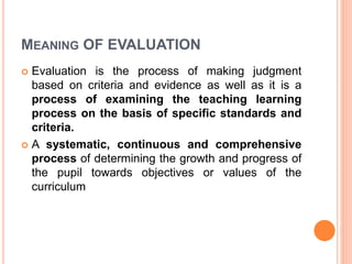 teaching and learning process (evaluation) | PDF