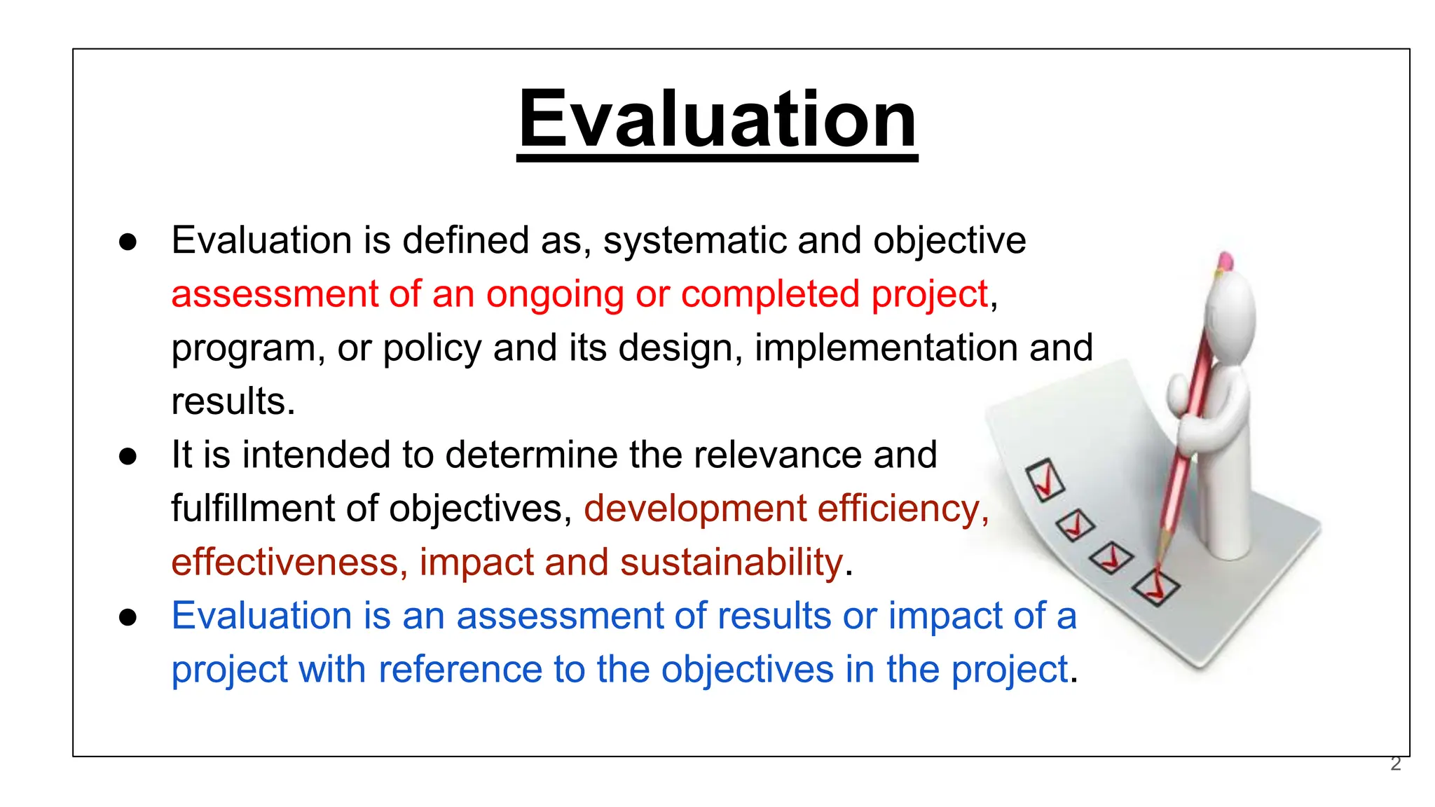 Evaluation, purpose, principle and types of evaluation | PPTX