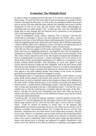 Evaluation of my film idea - The Midnight Fiend.docx