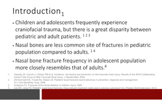 EVALUATION OF NASAL BONE FRACTURE IMAGING IN ADOLESCENTS AND YOUNG ...
