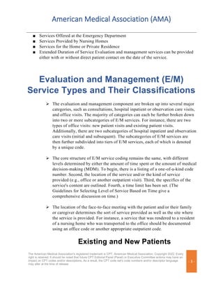 Evaluation and Management EM of the CPT Codes (PDF) | PDF