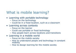 Evaluation Methods For Mobile Learning | PPT