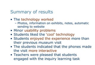 Evaluation Methods For Mobile Learning | PPT