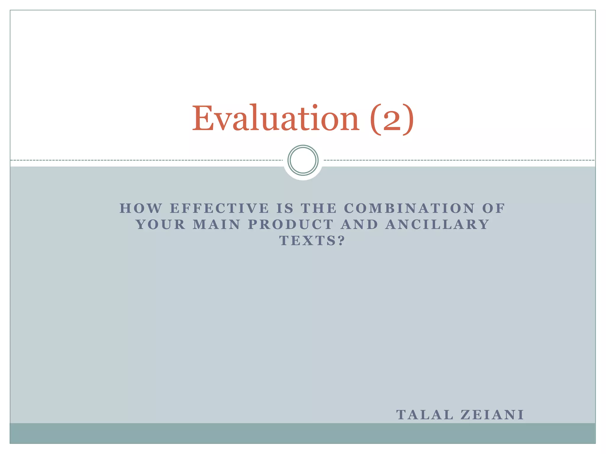 Evaluation (2) | PPT