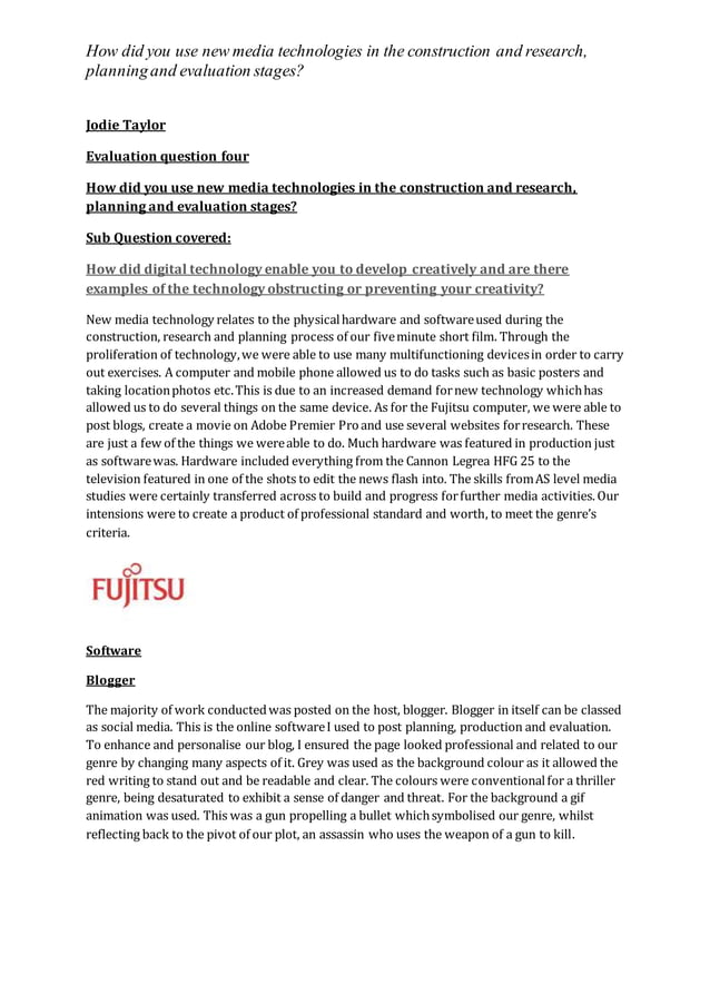 Evaluation 4 (Jodie Taylor) | DOCX