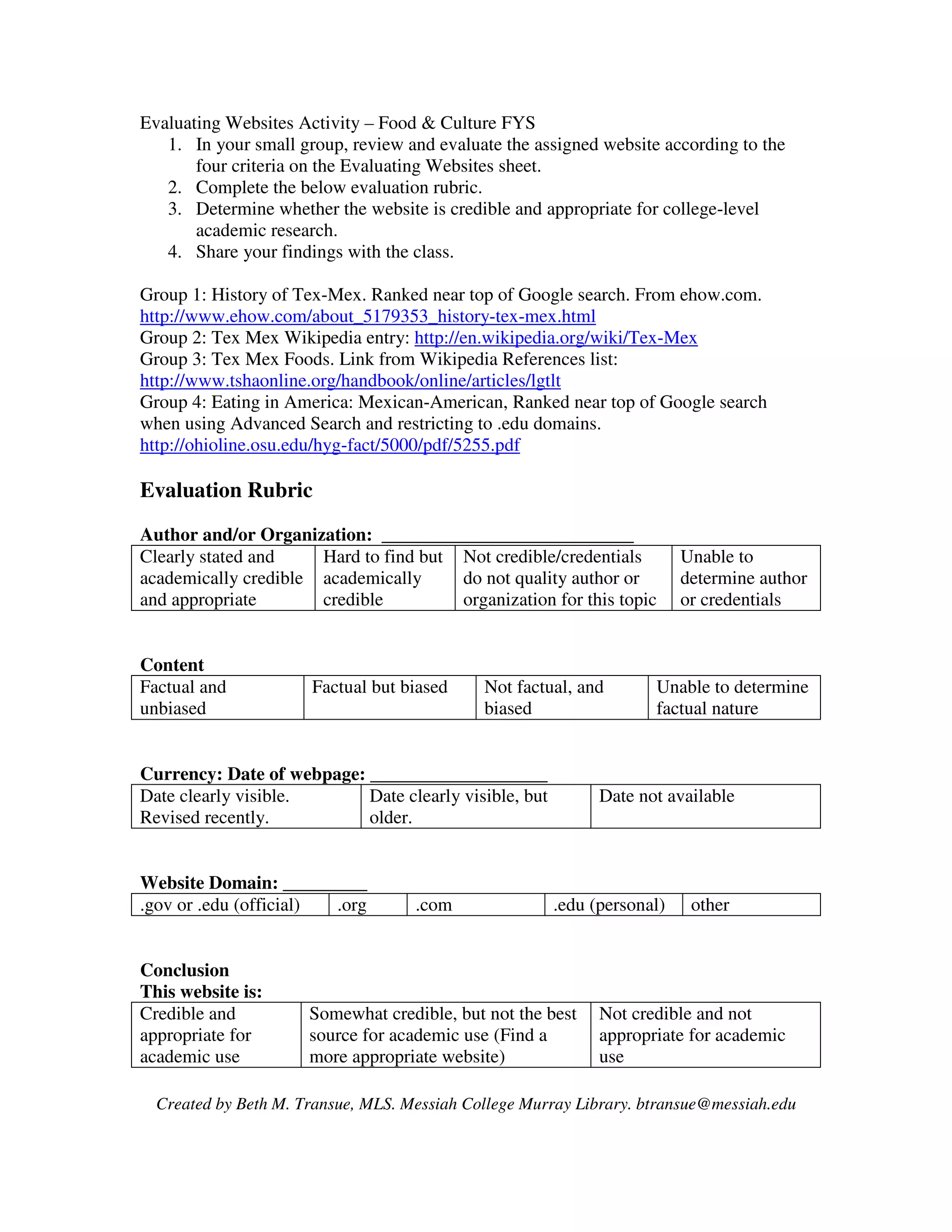Evaluation activity | PDF