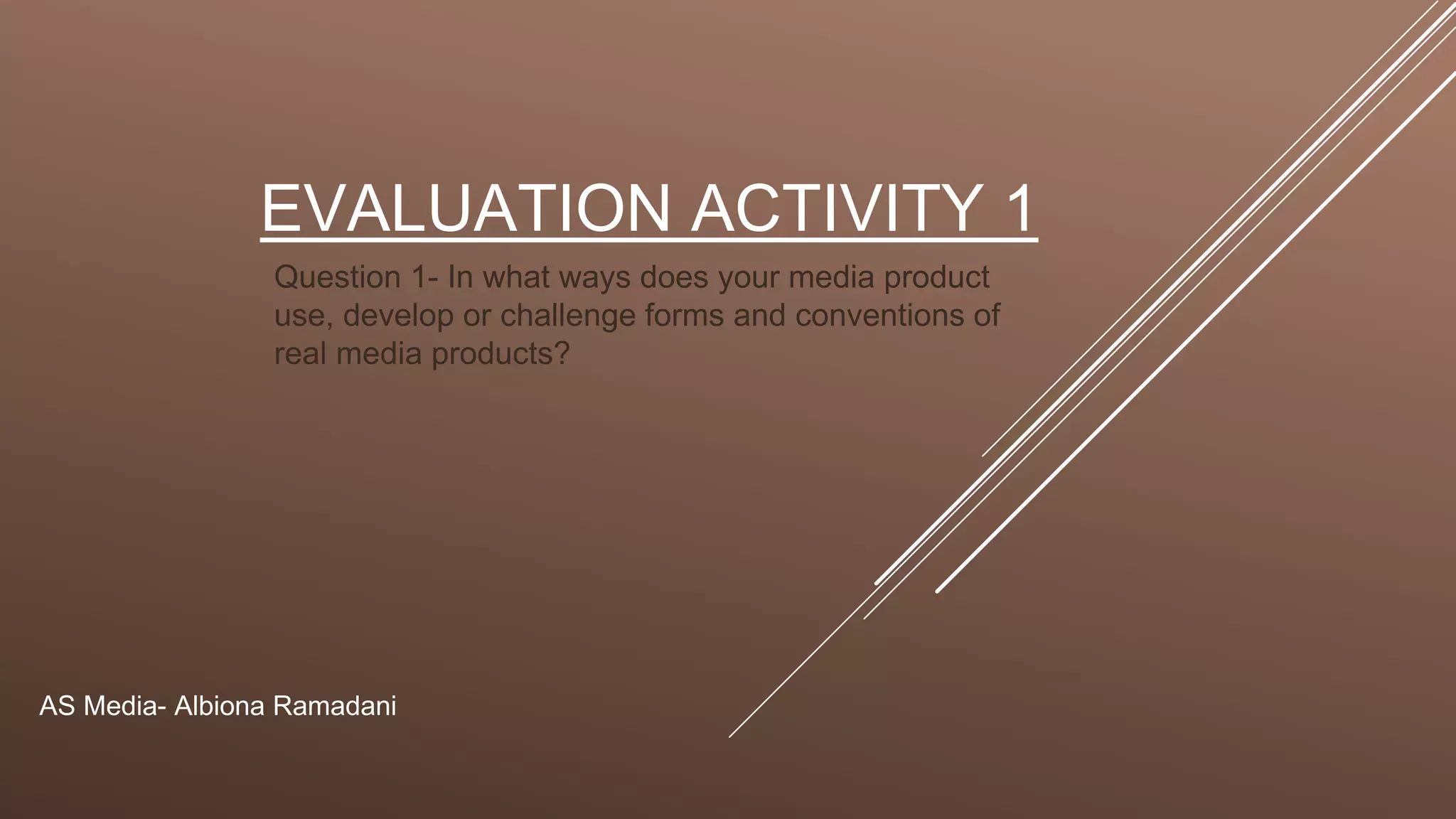 Evaluation activity 1 | PPT
