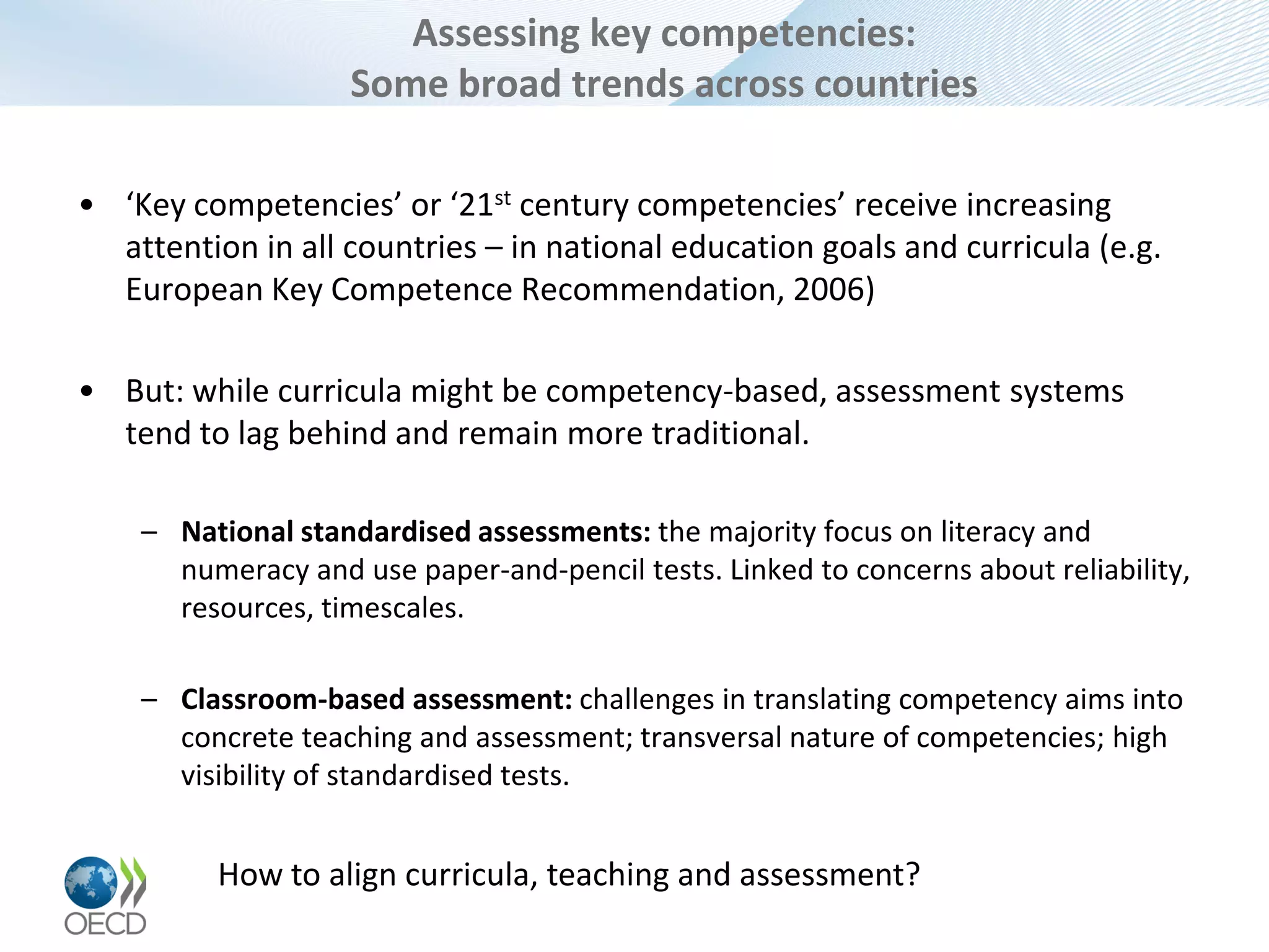 OECD Review on Evaluation and Assessment Frameworks for Improving School Outcomes | PPT