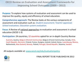 OECD Review on Evaluation and Assessment Frameworks for Improving ...