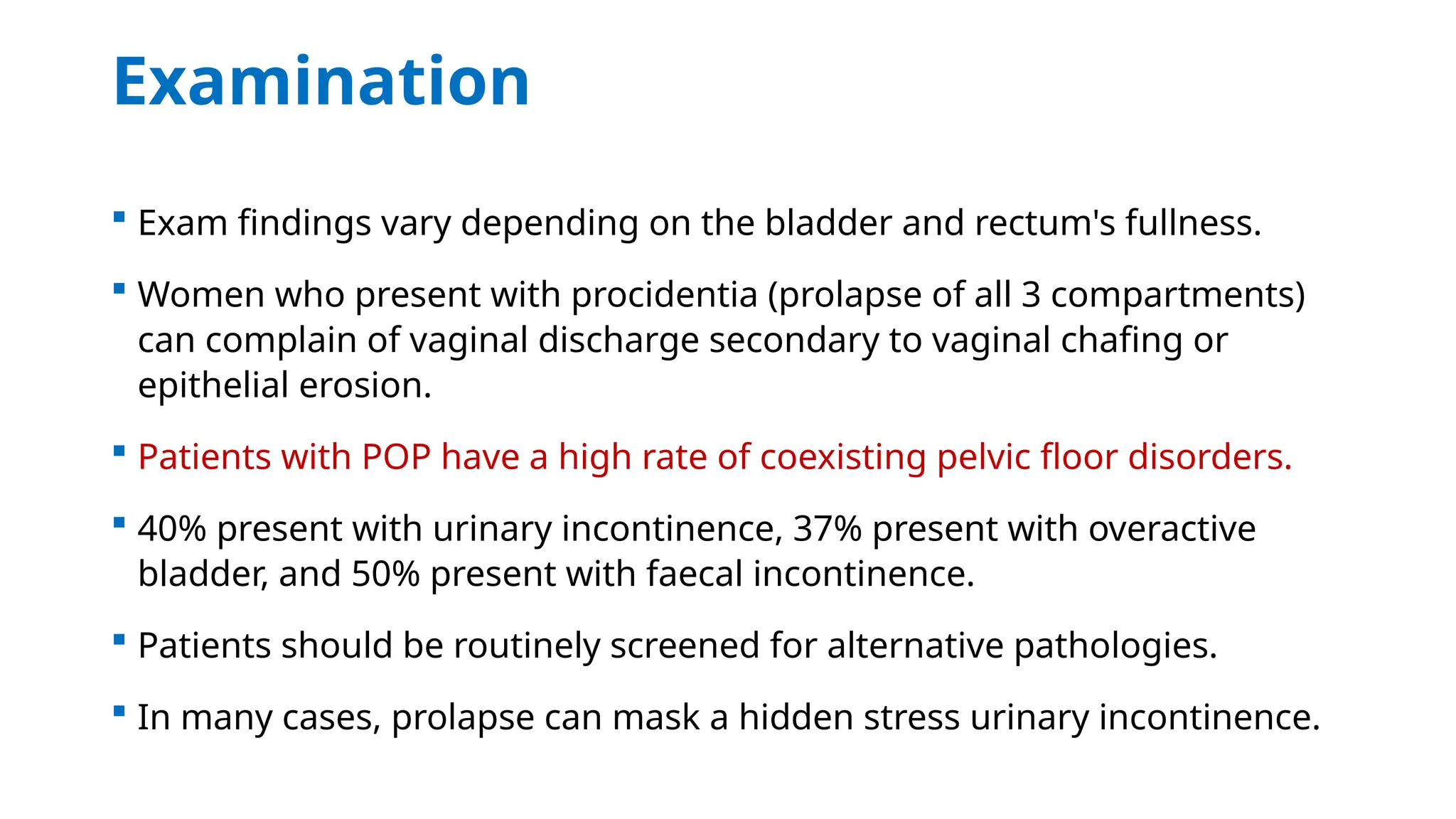 Evaluation and Decision Making in Pelvic Organ Prolapse | Comprehensive ...