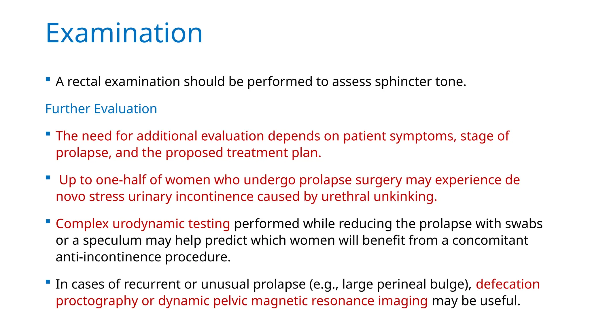 Evaluation and Decision Making in Pelvic Organ Prolapse | Comprehensive ...