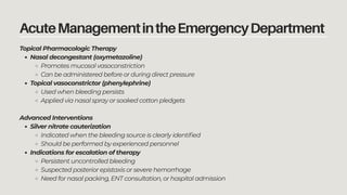 Evaluation and management of acute epistaxis in the emergency ...