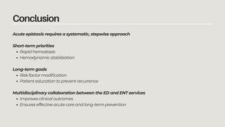 Evaluation and management of acute epistaxis in the emergency ...