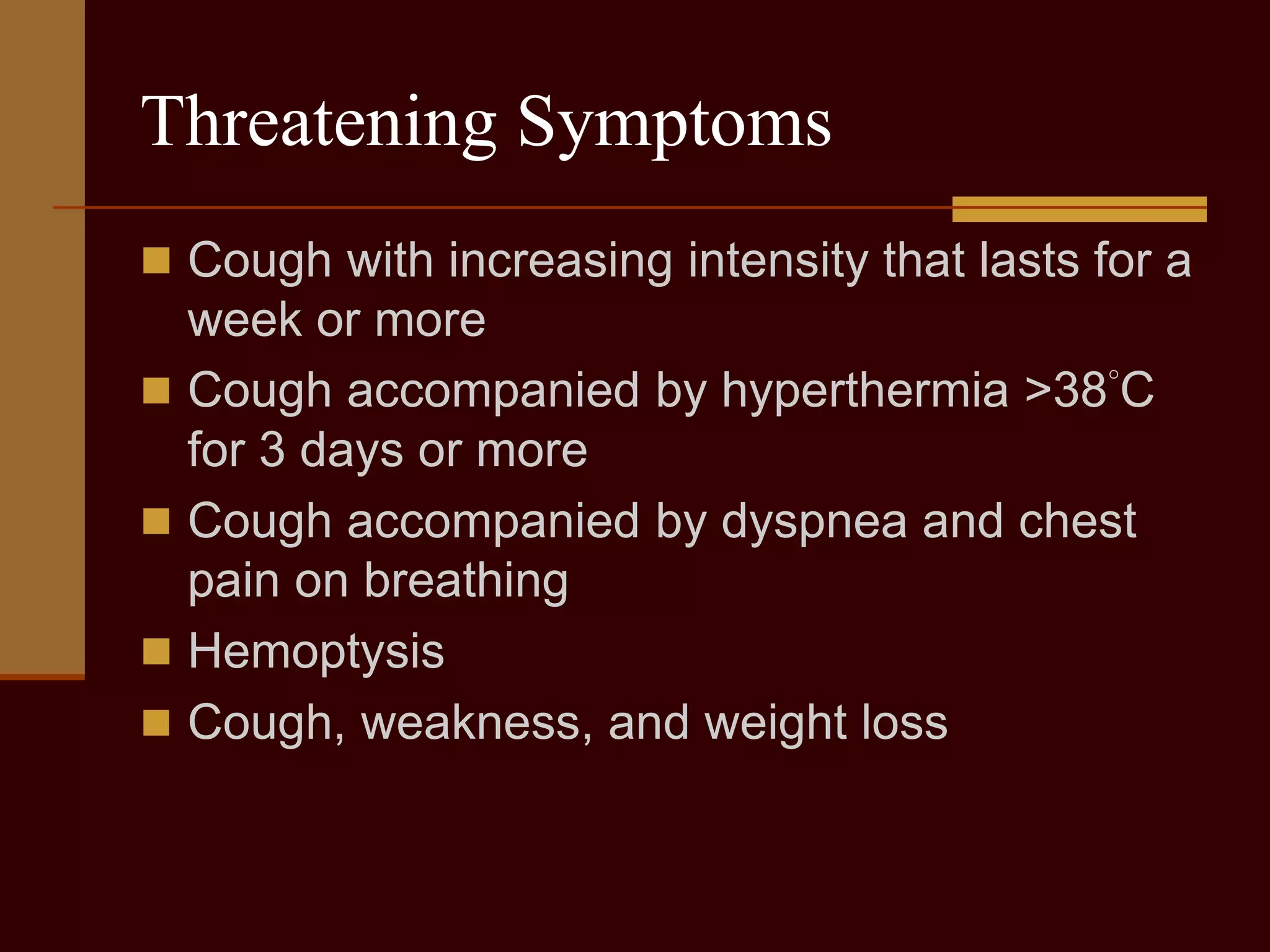 Evaluation and management of a patient with cough | PDF