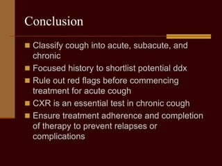 Evaluation and management of a patient with cough | PDF