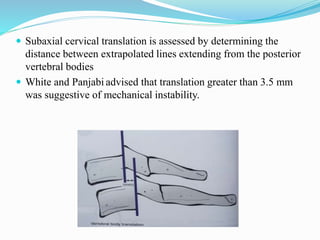 Evaluation and management of cervical spine injury | PPT
