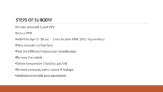 Evaluation and management of epiretinal membranes | PPTX