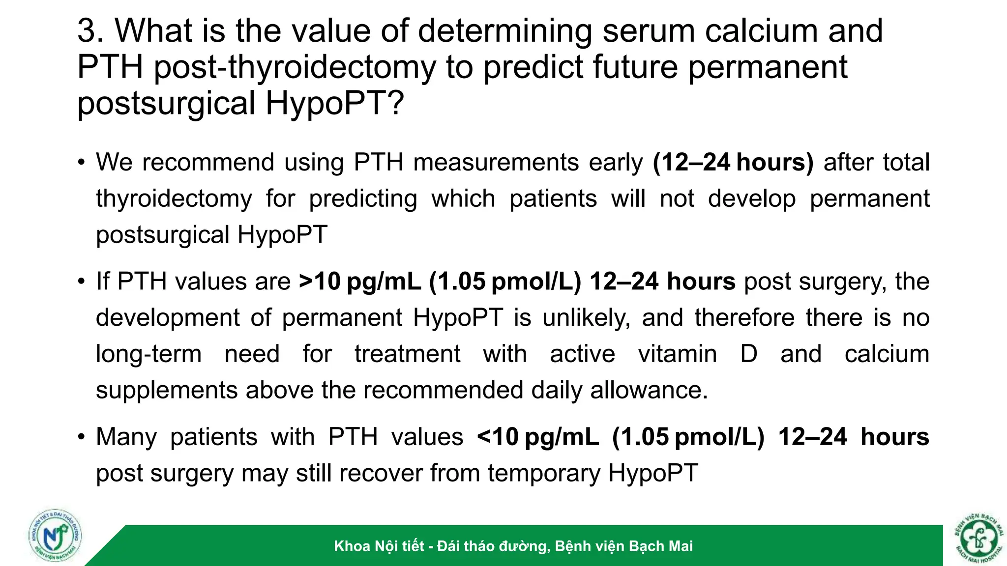 Evaluation and Management of Hypoparathyroidism Summary Statement and ...