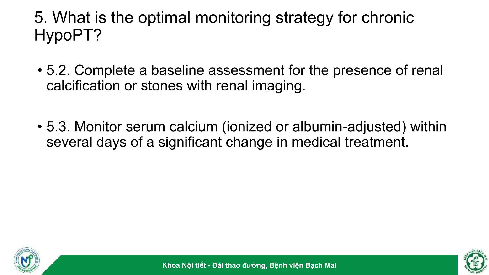 Evaluation and Management of Hypoparathyroidism Summary Statement and ...