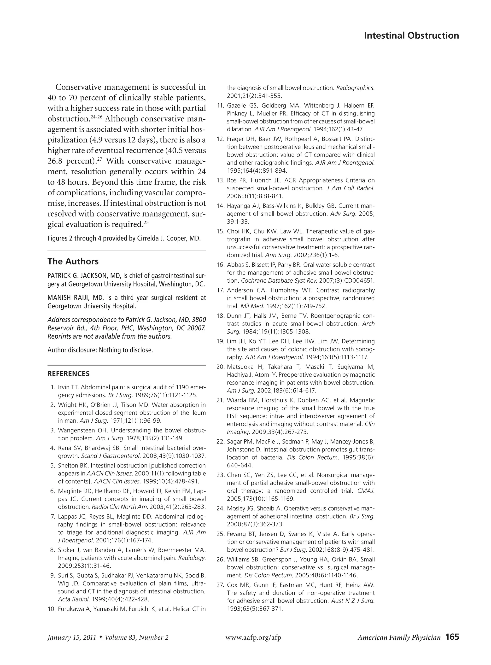Evaluation and management of intestinal obstruction | PDF
