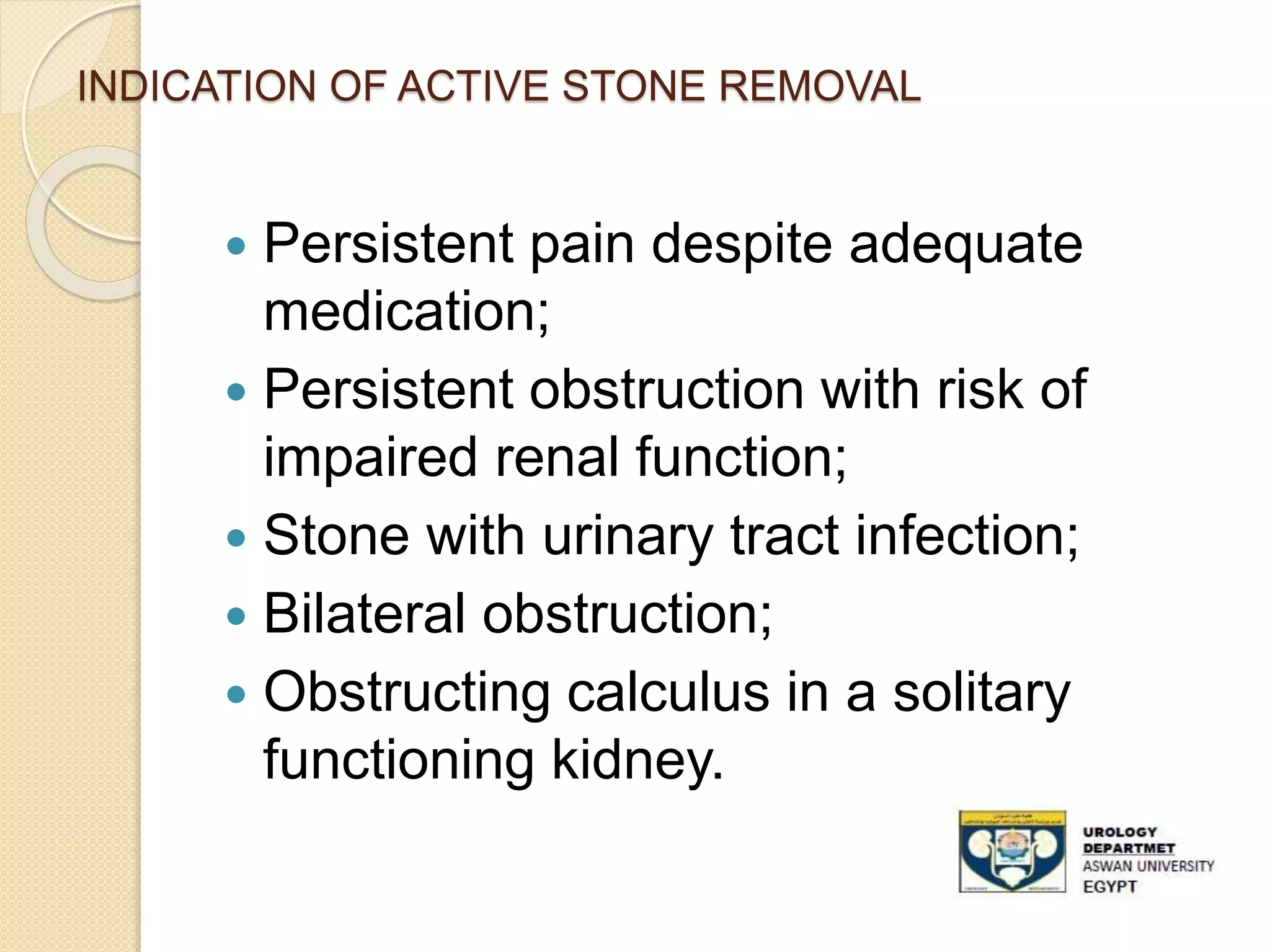 Evaluation and management of ureteric stones | PPTX