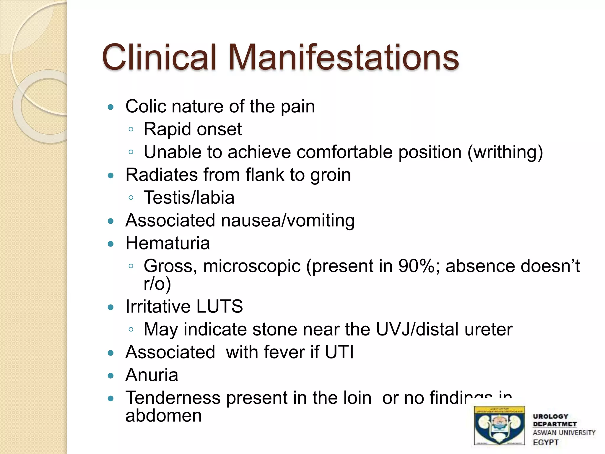 Evaluation and management of ureteric stones | PPTX