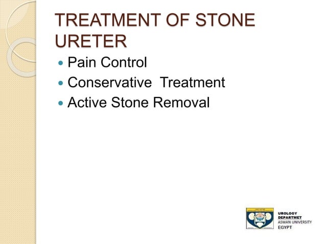 Evaluation and management of ureteric stones | PPTX | Digestive ...