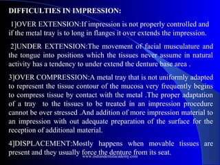 Evaluation and standardization of impressions in complete dentures | PPT