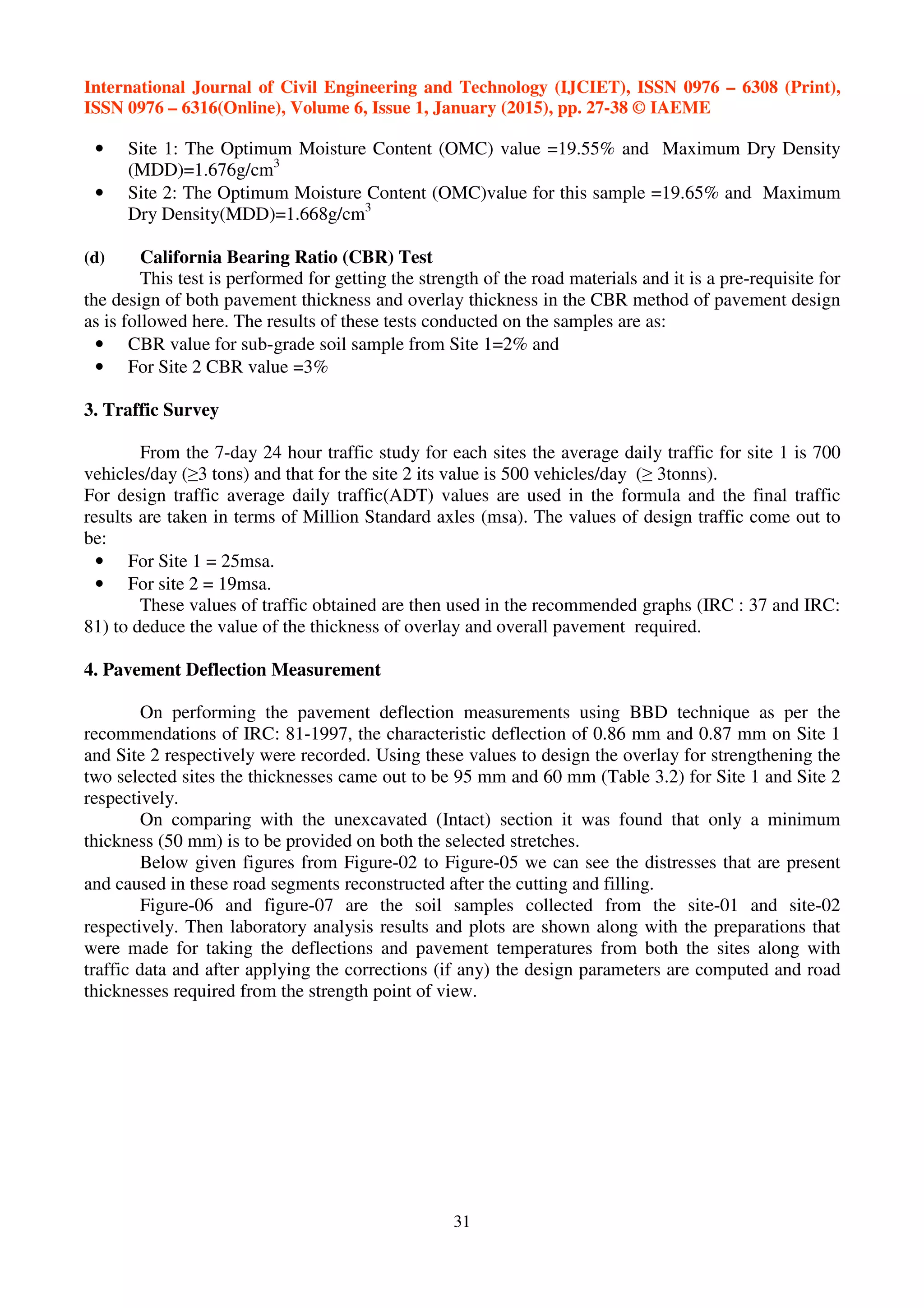 EVALUATION AND STRENGTHENING OF RECONSTRUCTED ROADS EXCAVATED FOR ...