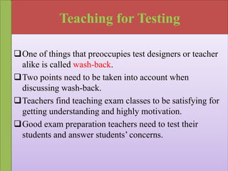 Teaching Methodology "Evaluation and testing" | PPT