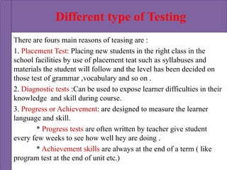 Teaching Methodology "Evaluation and testing" | PPT