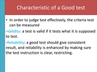 Teaching Methodology "Evaluation and testing" | PDF