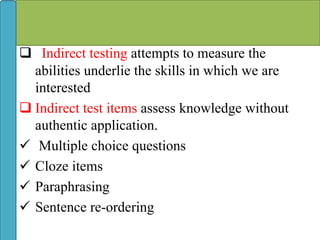 Teaching Methodology "Evaluation and testing" | PPT