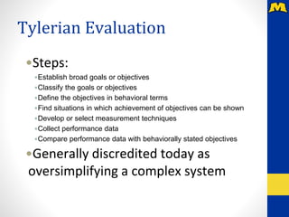 Expertise, Consumer-Oriented, and Program-Oriented Evaluation ...