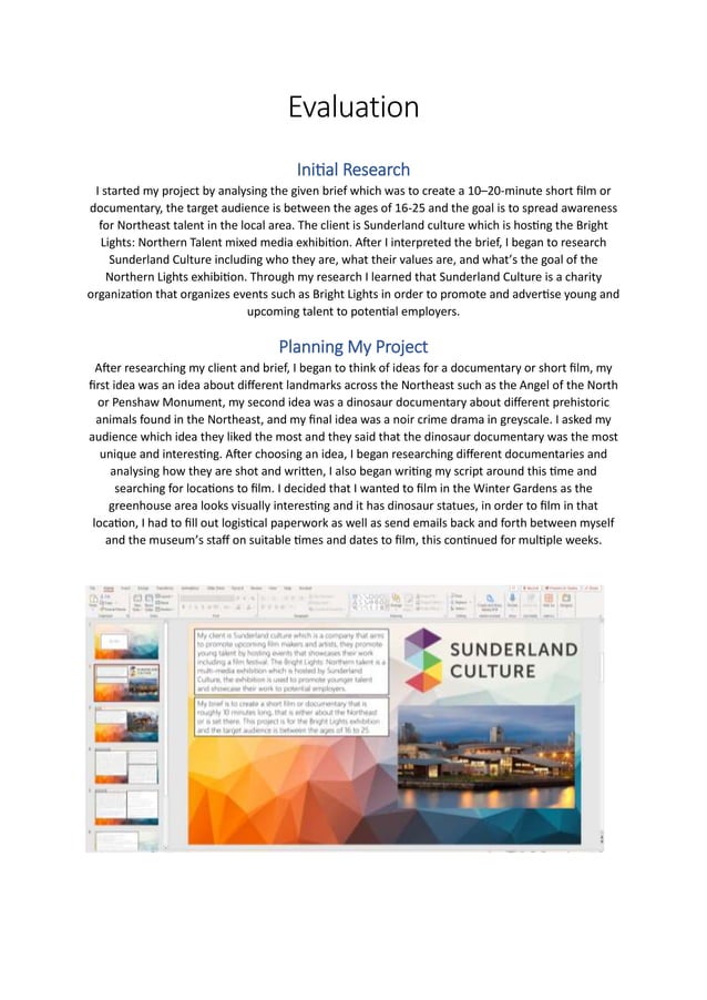 Evaluation B2.docx dinosaur documentary final | PDF