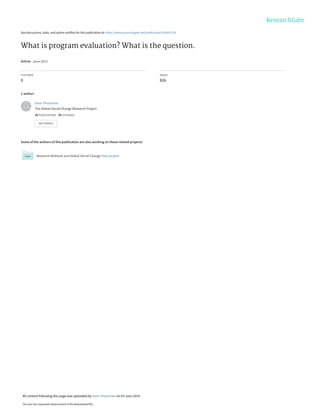 Evaluationbeginnersguide evaluationquestion (1) | PDF