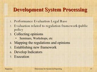 Setting Up the Development Performance Evaluation System | PPT ...