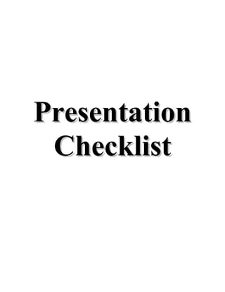 Evaluation checklist | DOC